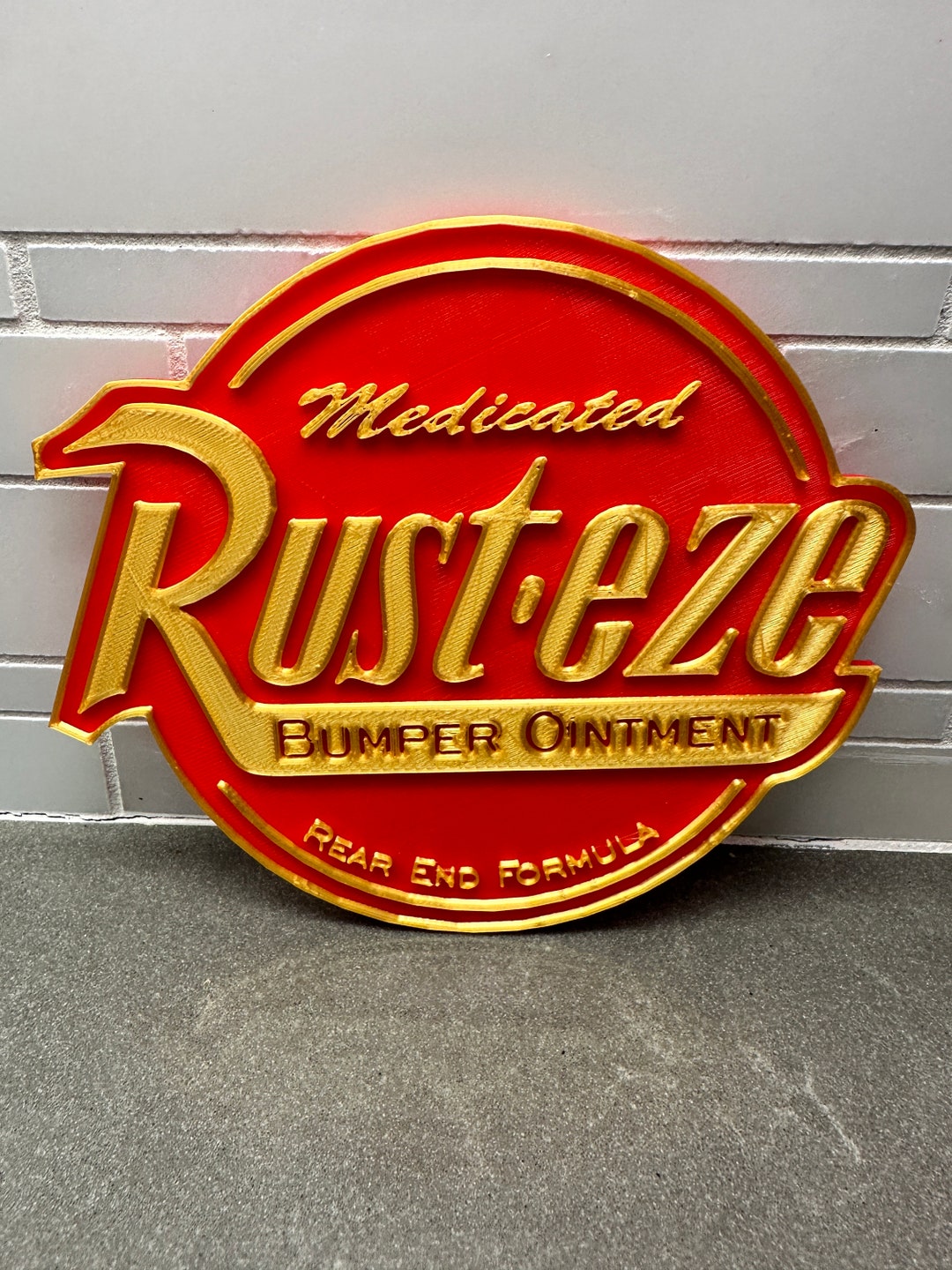 Disney Pixar Cars Inspired Sign - Rust-eze - 3D Printed - Etsy
