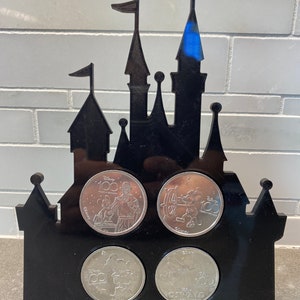Disney 100 Year Anniversary Medallion Coins With Castle Style Display ...