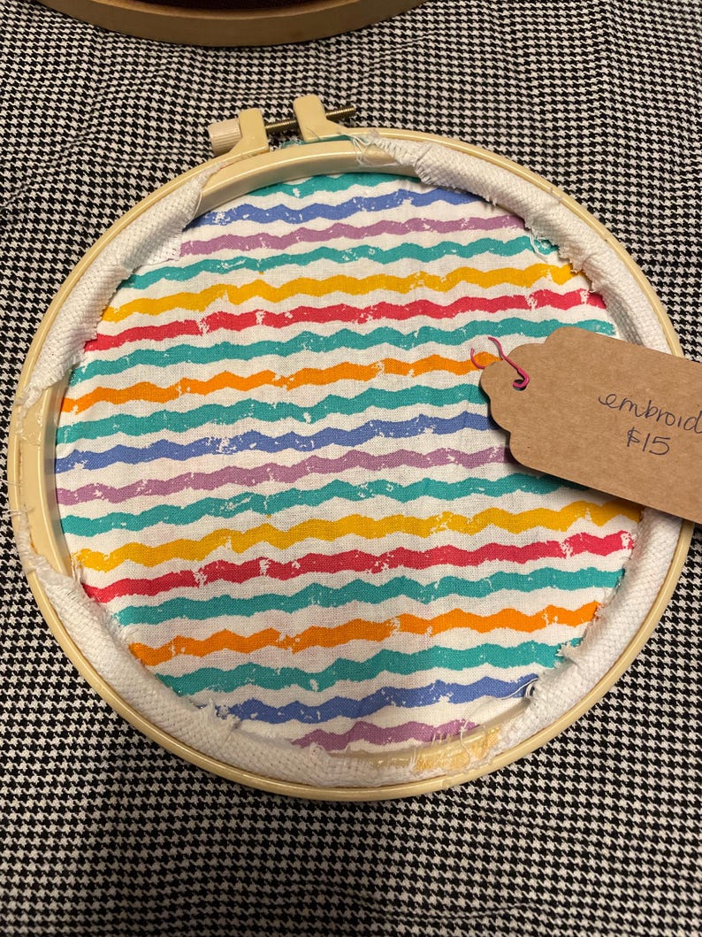 Pickles and Jam Embroidered Art in 8 in Ring/embroidery/market - Etsy