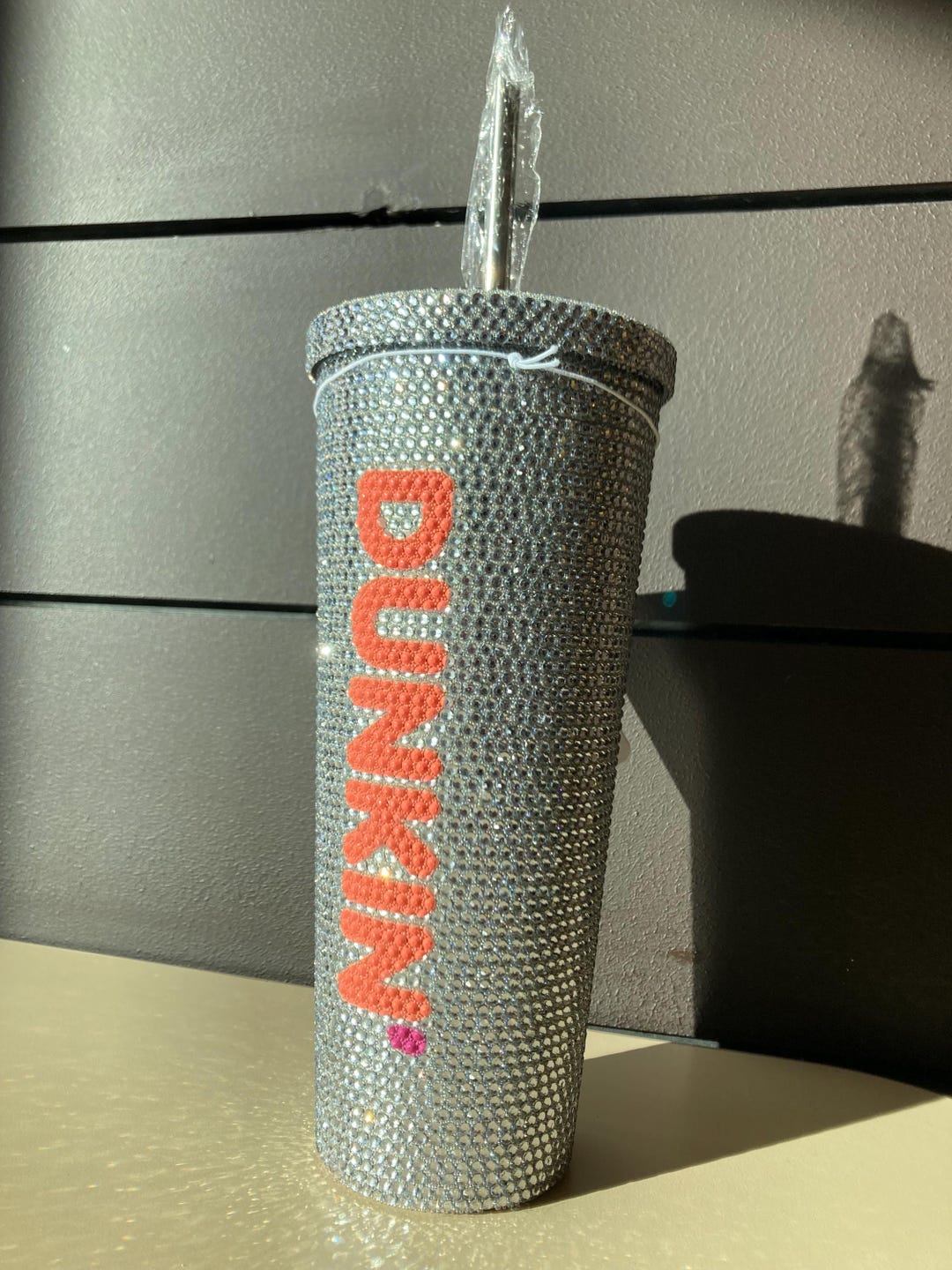 24oz Dunkin Sparkle Sparkly Tumbler Coffee Lover Dunkin Donuts Iced ...