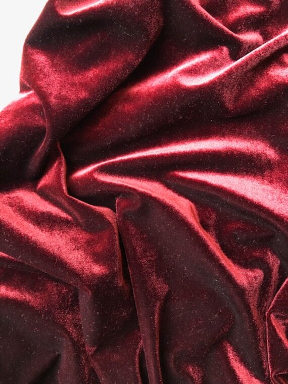 2000s Deep Red Velvet Skirt - Gem