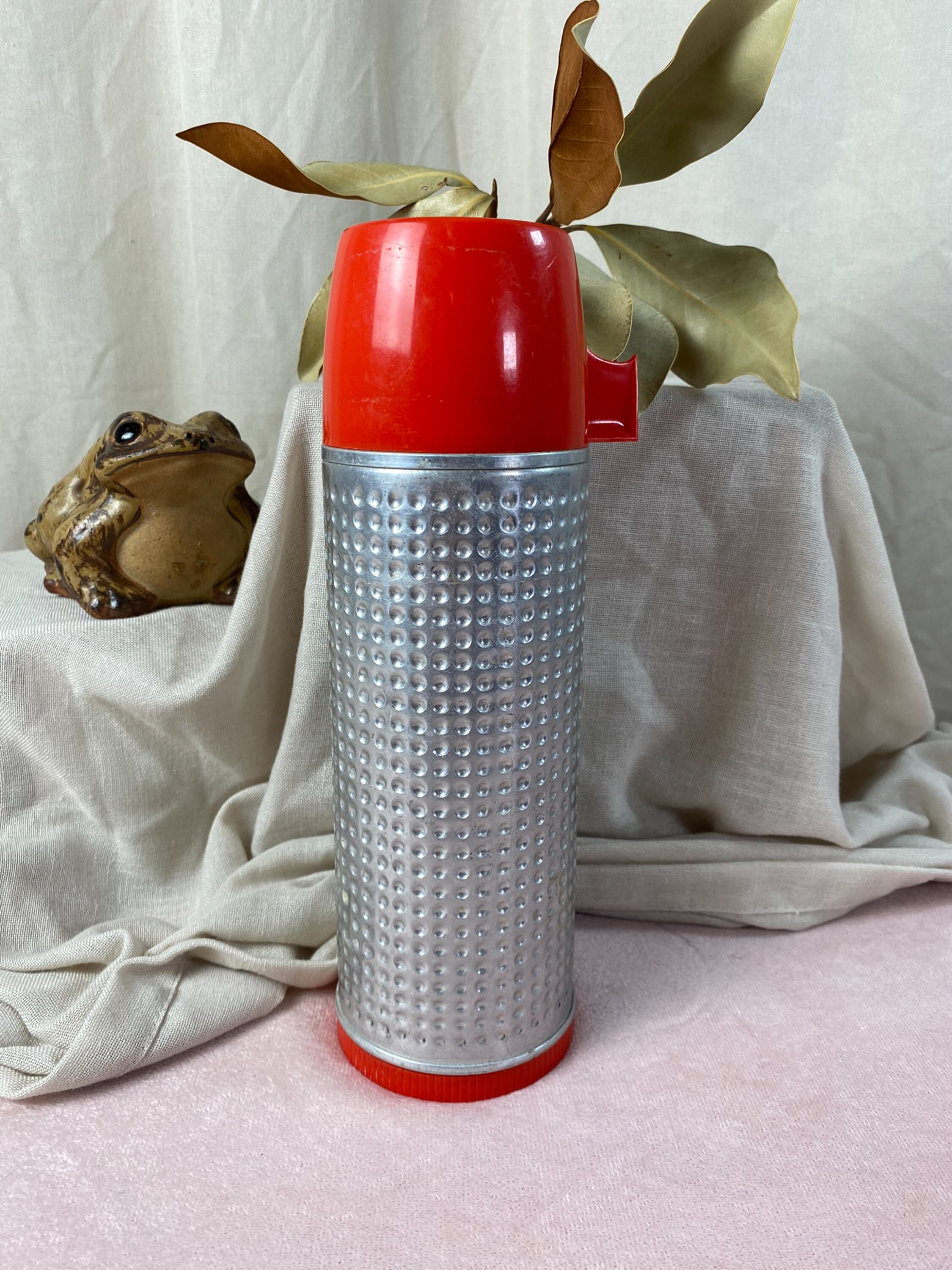 Vintage 1960s Aladdin's Thermo King Thermos Bottle - Red Top W ...