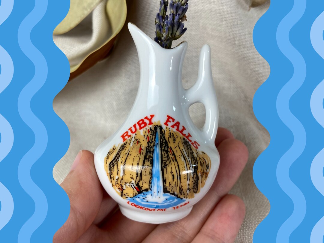 Vintage 1960 Ruby Falls Lookout Mountain Tennessee Miniature Ceramic ...