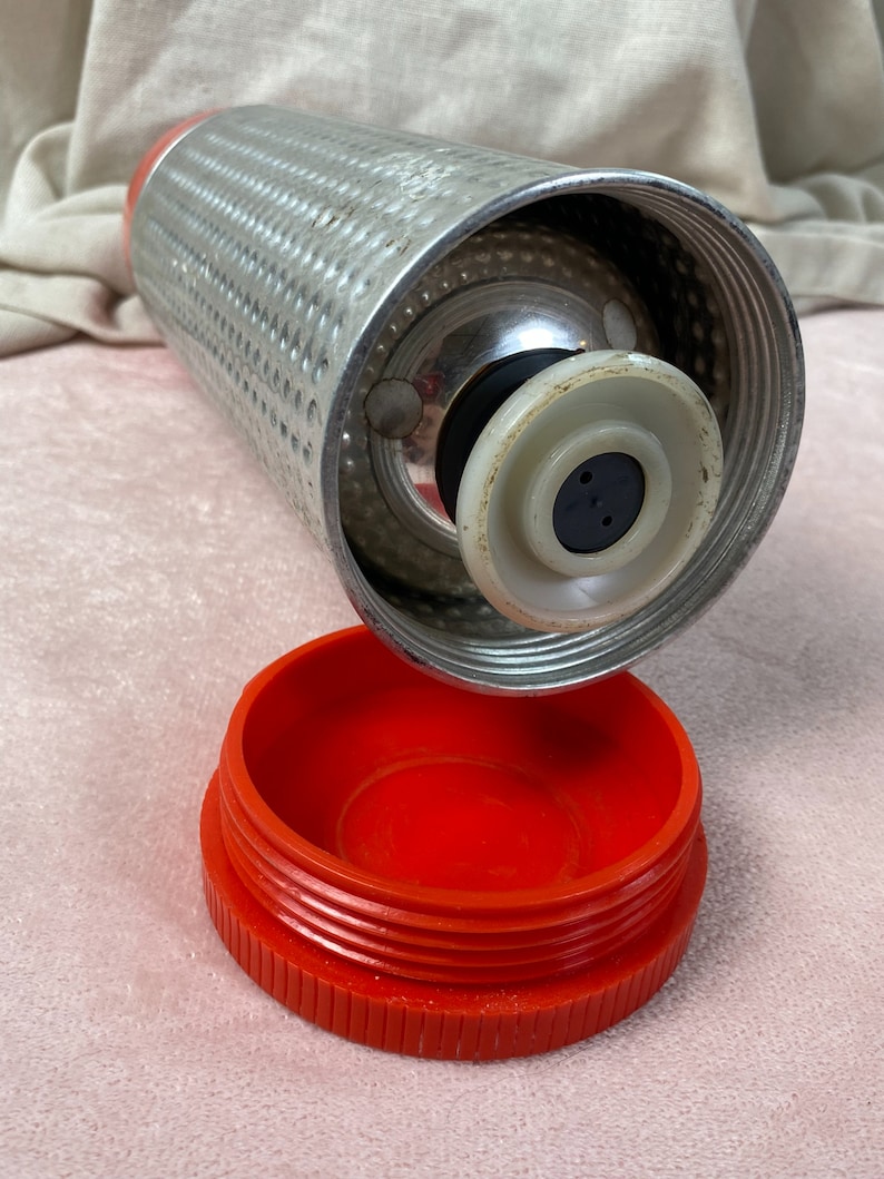 Vintage 1960s Aladdin's Thermo King Thermos Bottle - Red Top W ...