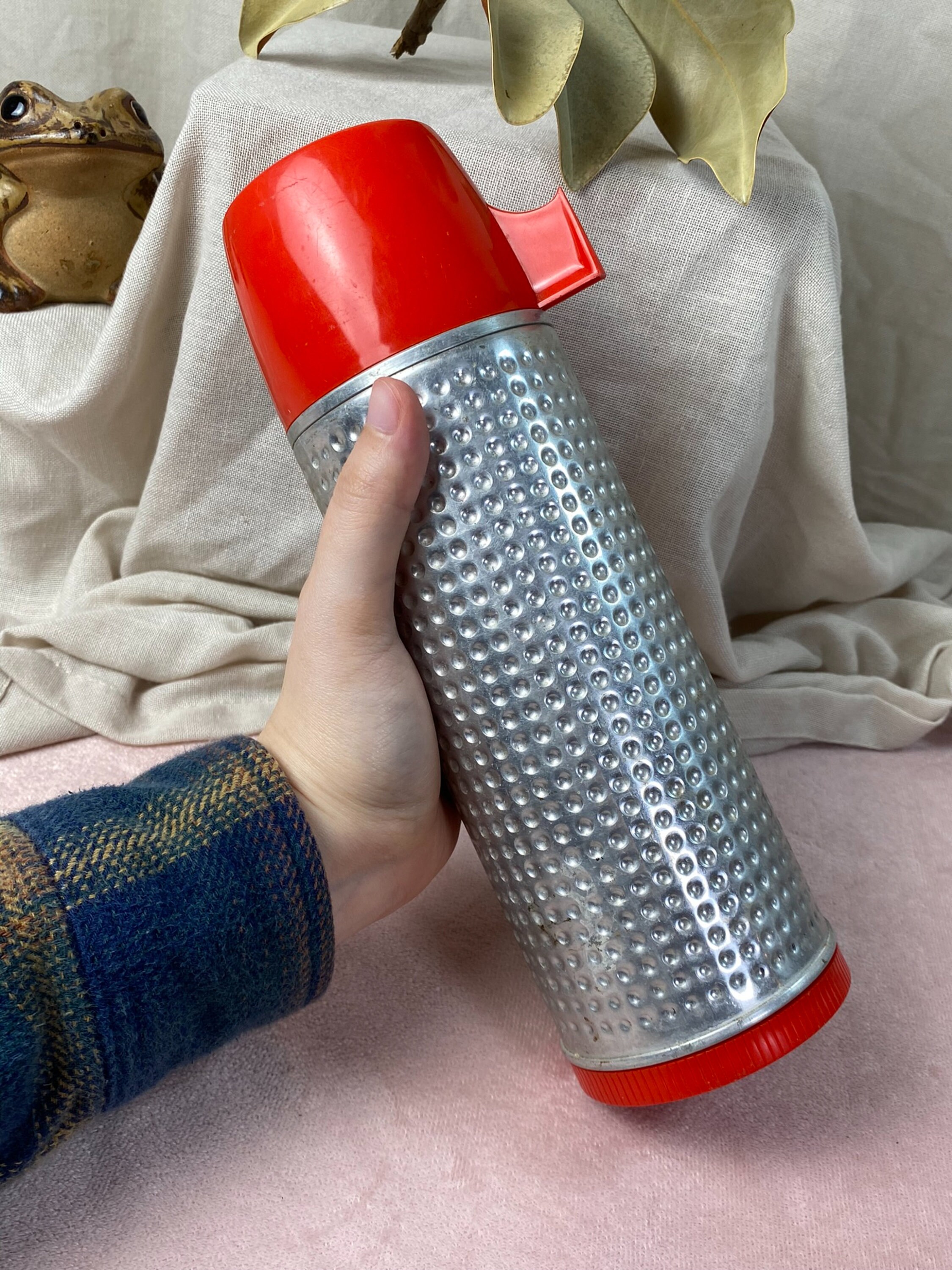 Vintage 1960s Aladdin's Thermo King Thermos Bottle - Red Top W ...