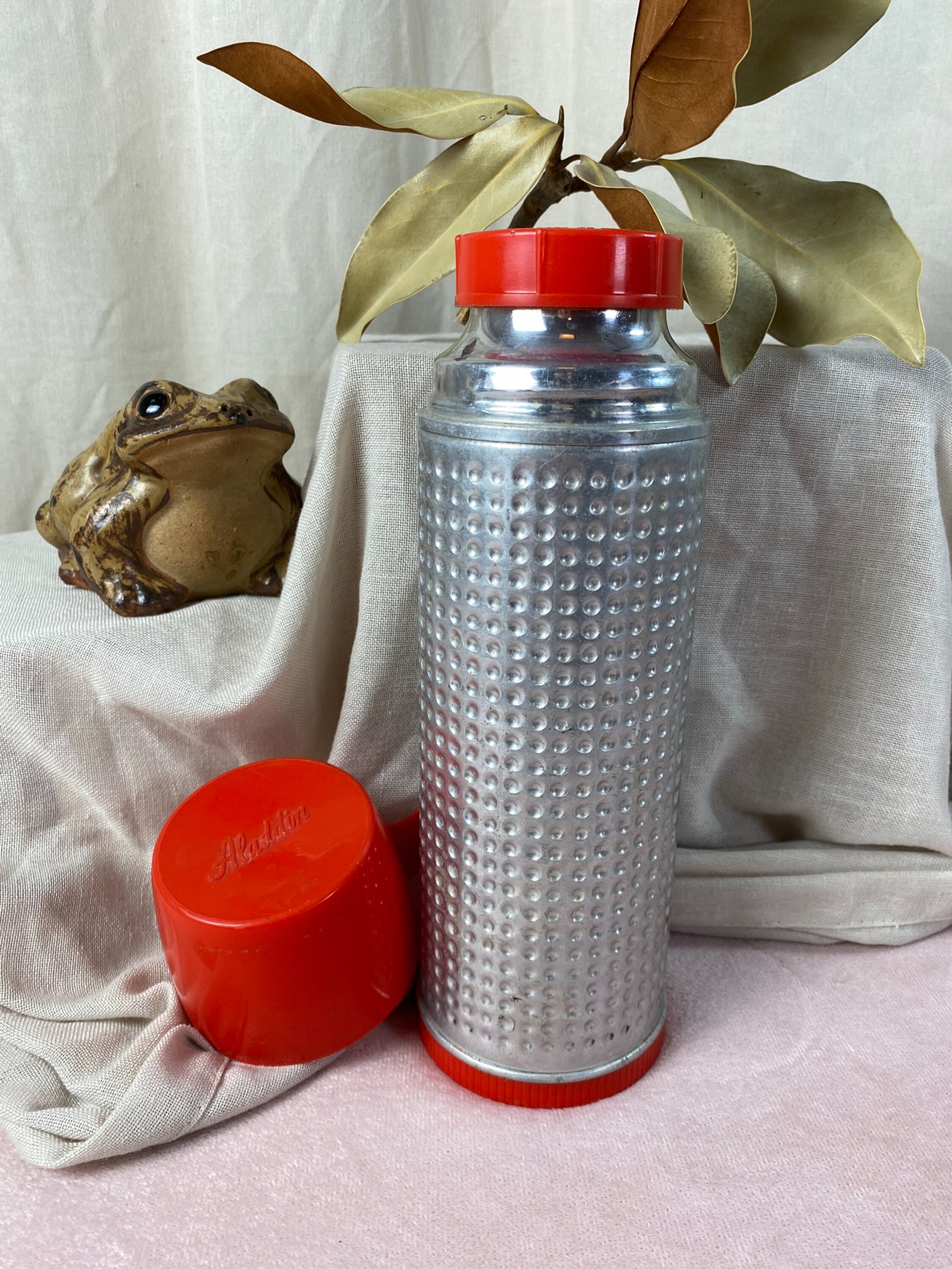 Vintage 1960s Aladdin's Thermo King Thermos Bottle - Red Top W ...