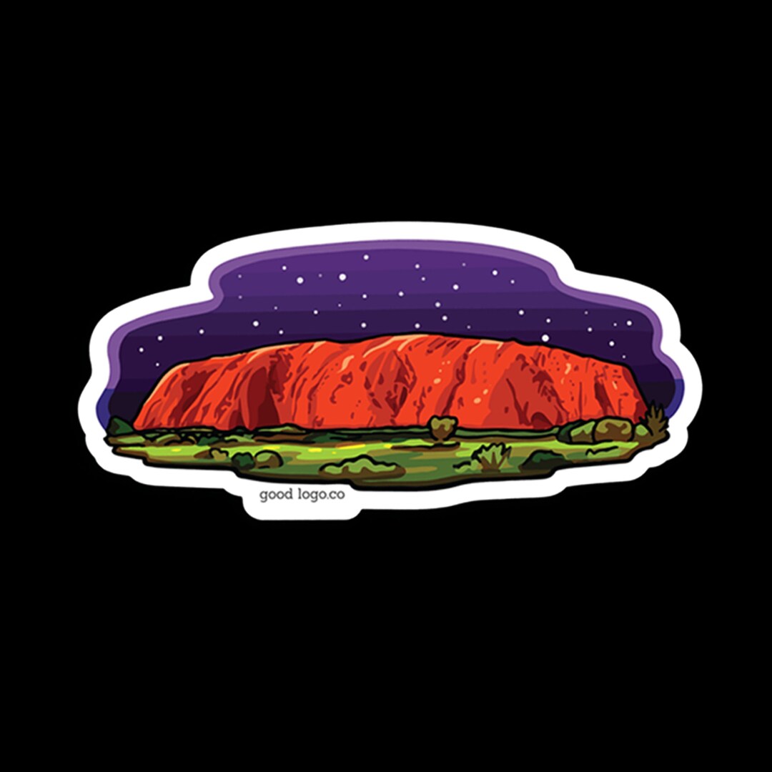 The Uluru by Night Sticker, Australia Sticker, Australian Sticker - Etsy