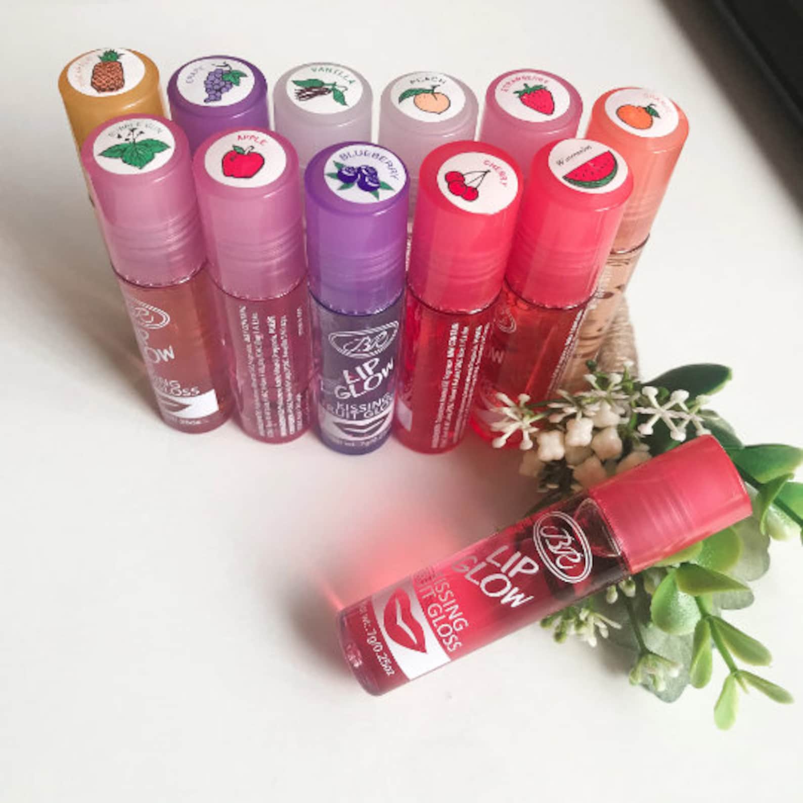 Lip Glow Kissing Fruit Gloss- 90s Lip Gloss- Fruit Flavor Gloss- Lip ...