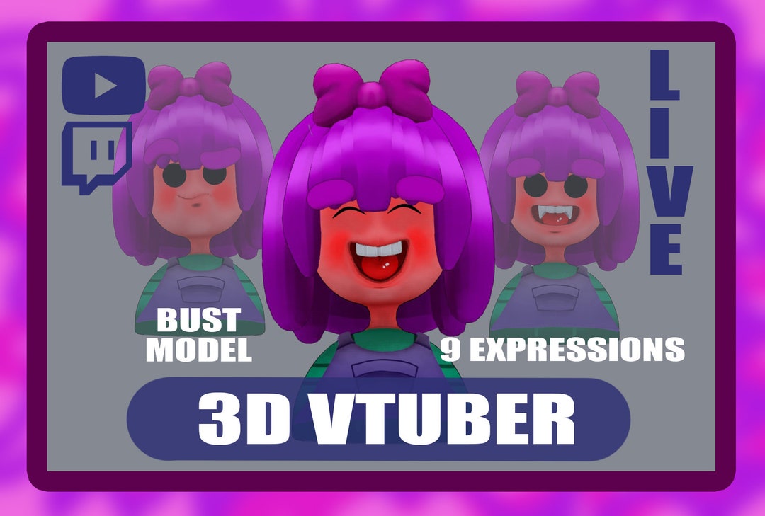 VTUBER 3D MODEL, Stylized VRM Avatar Model, Game Streaming, Vseeface - Etsy