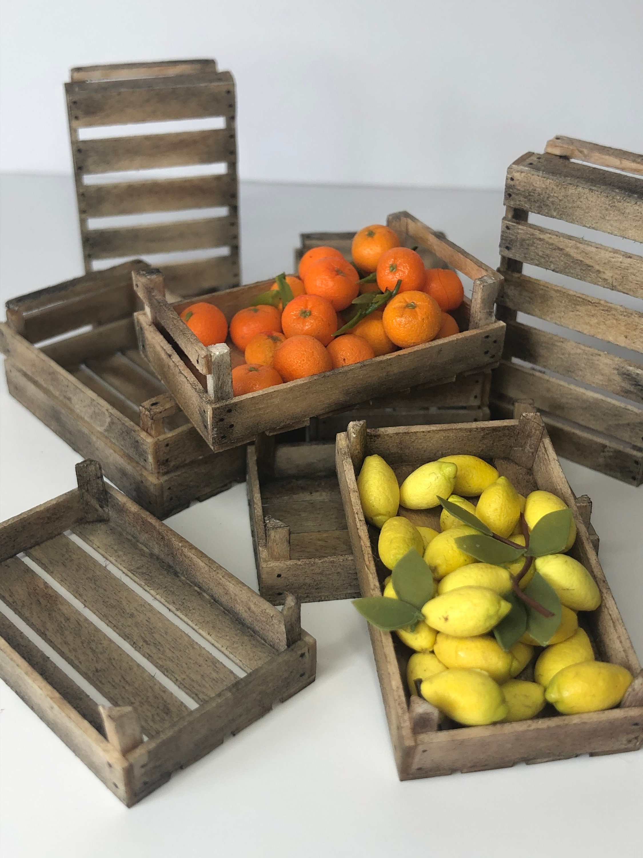1/12TH SCALE Dolls House Miniature Fruit / Vegetable Crate - Etsy
