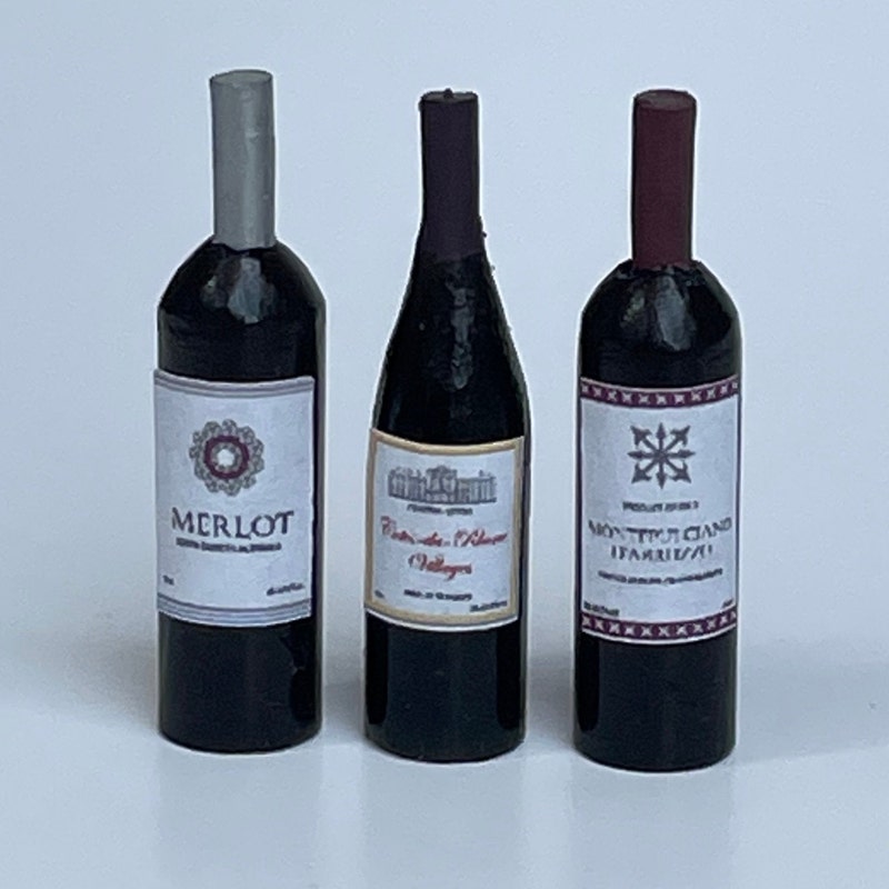 Dolls House Miniature Wine Bottles - Etsy