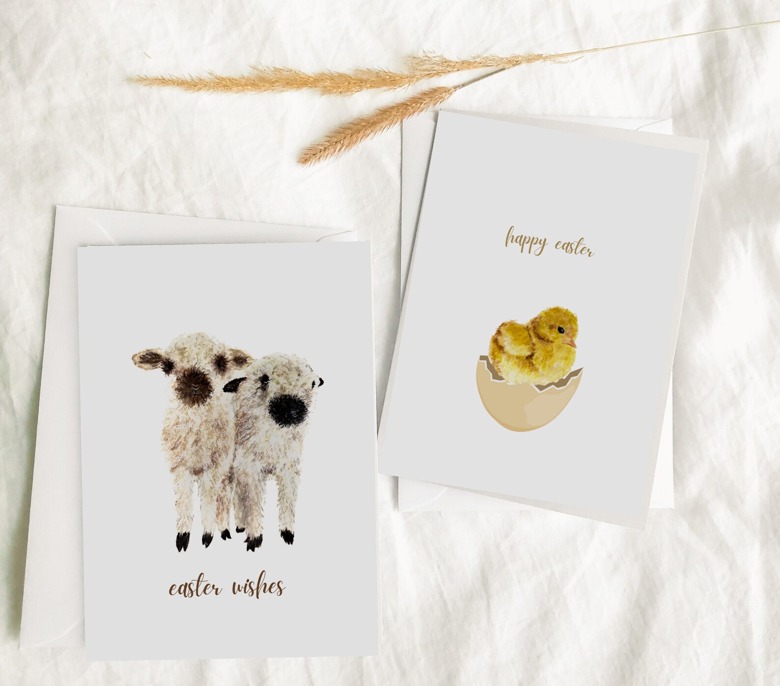 Easter Chick Card, Easter Holiday Greeting Card, Watercolor Easter Card ...