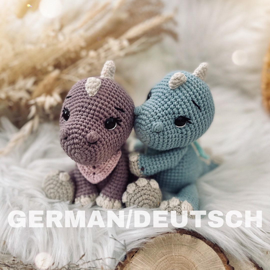 PDF DEUTSCHE Häkelnanleitung Für Den Dino "ruby", Design Von Nadelkunst ...