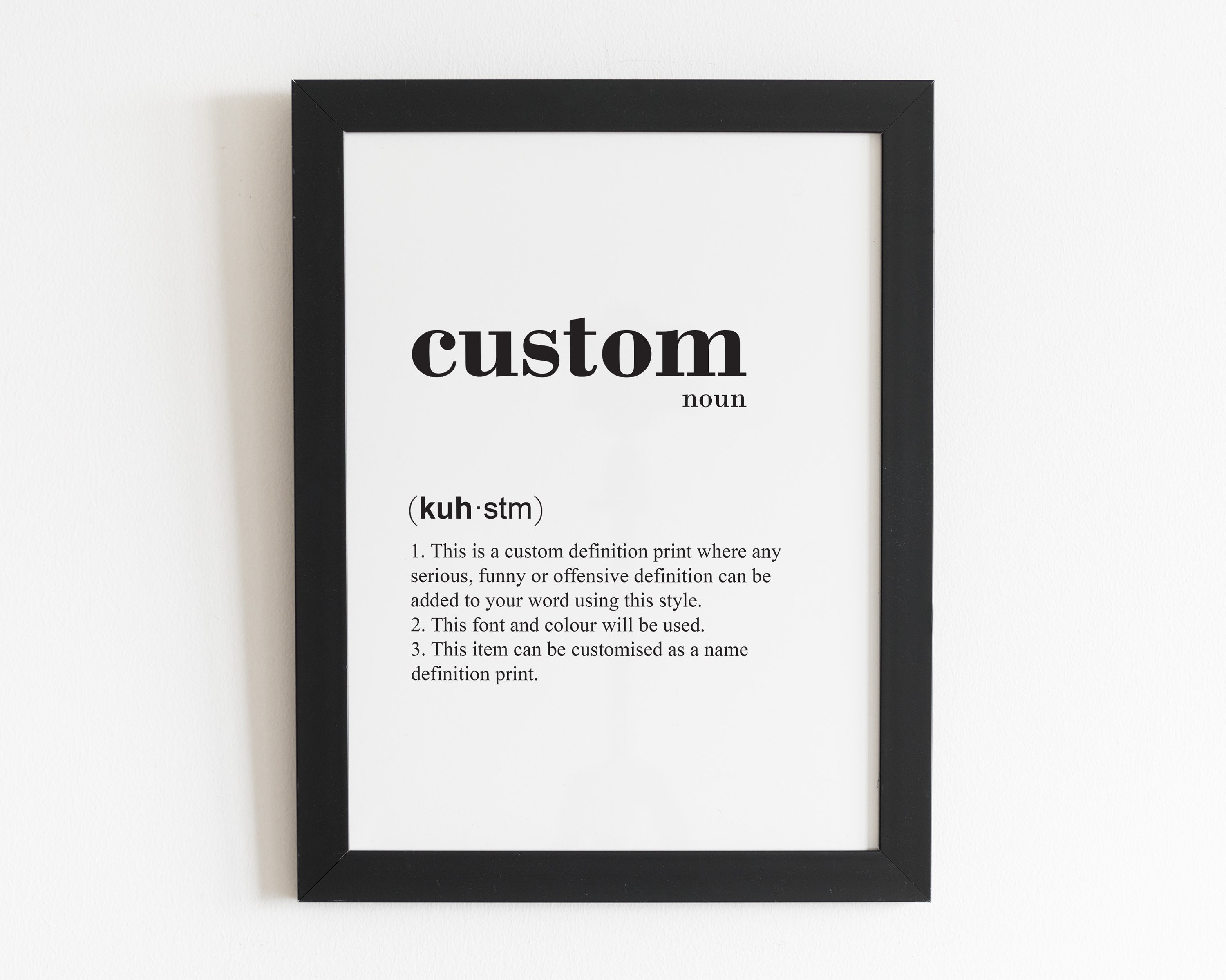 Personalised Dictionary Definition Print Custom Meaning - Etsy UK