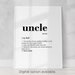 Uncle Gift Uncle Definition Name Poster Print Personalised - Etsy