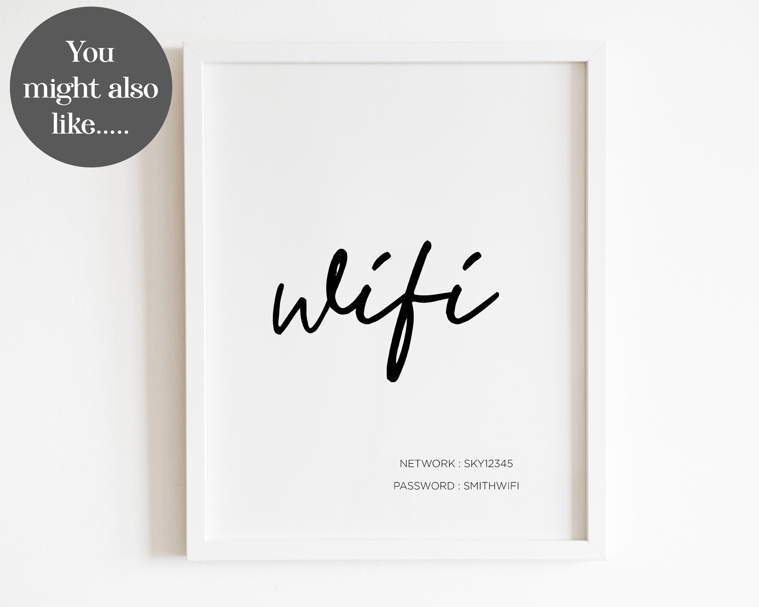 Wifi Code Sign Print Guest Wifi Print Home Wifi Code Poster - Etsy UK