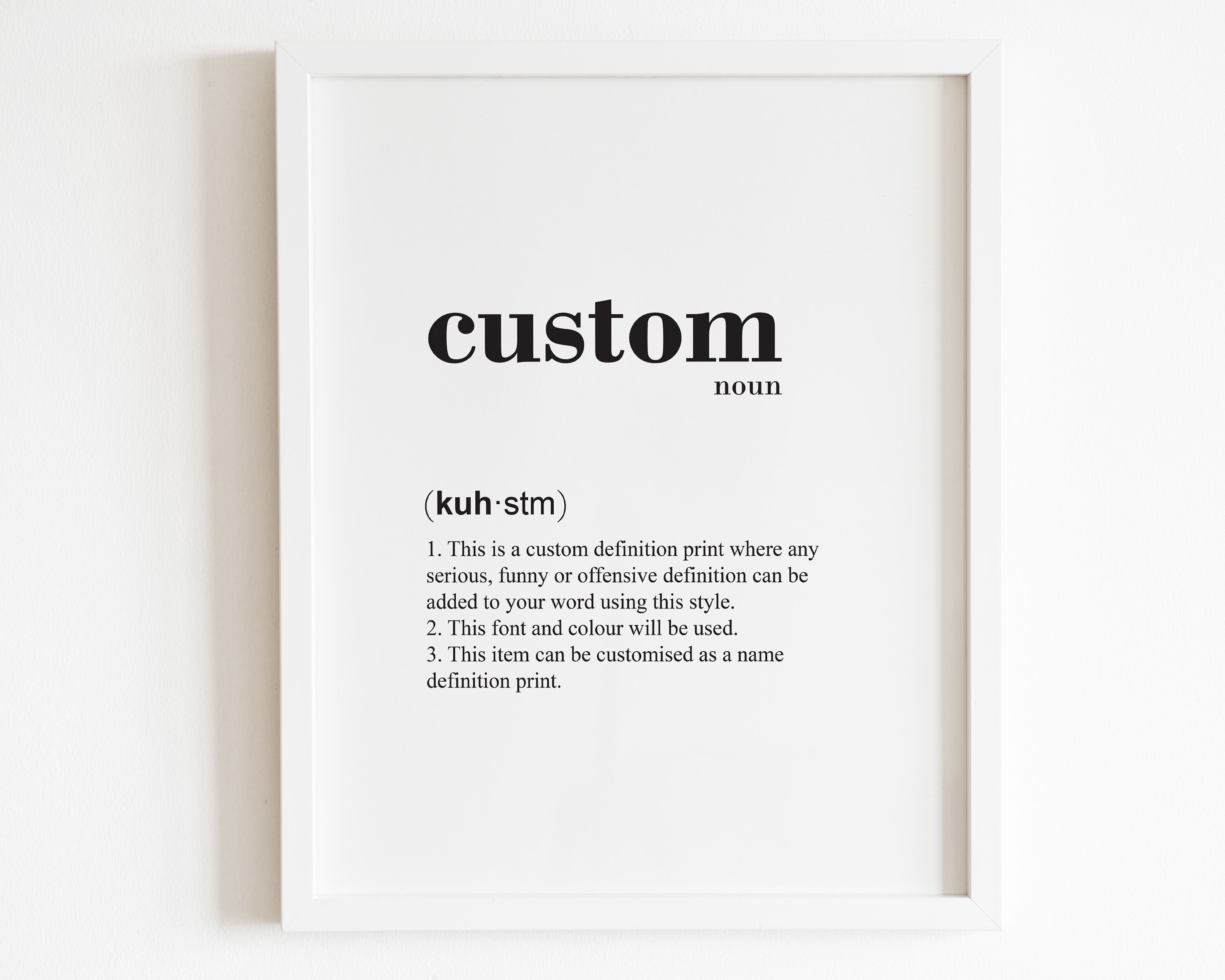 Personalised Dictionary Definition Print Custom Meaning - Etsy UK