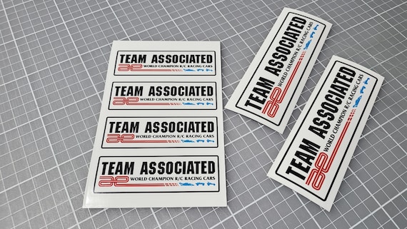 Team Associated Sticker Set Racing Products Track Rc10 - Etsy