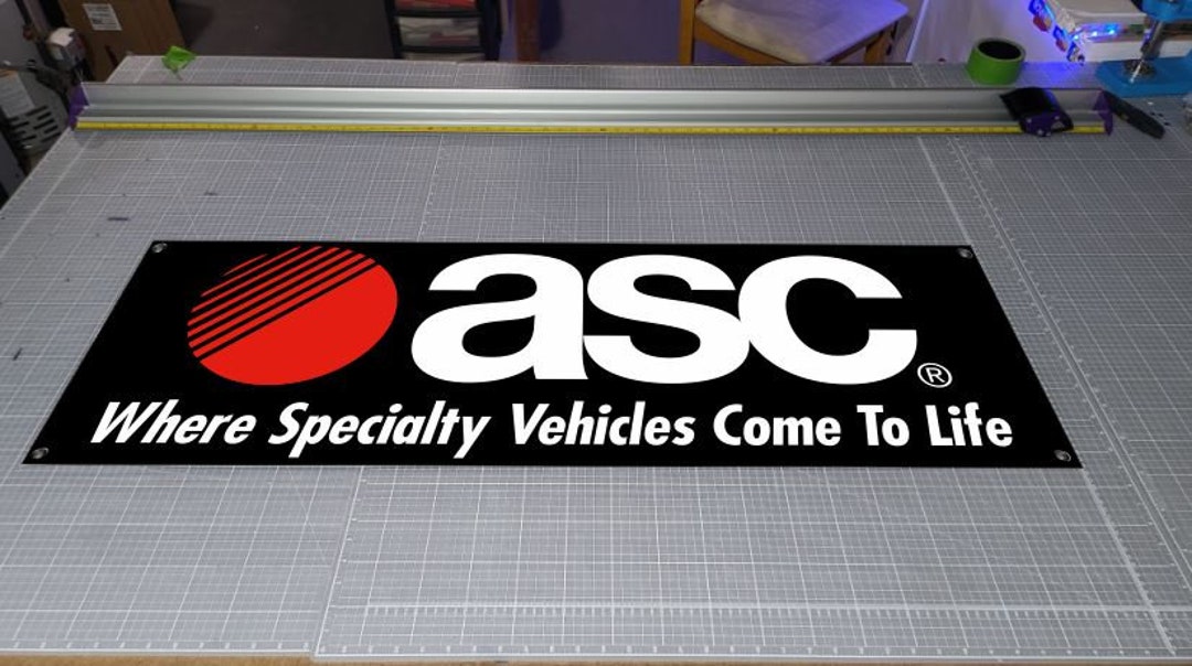 ASC Black #2 Custom Hanging Banner Grommets Buick Mustang Gnx Mclaren ...