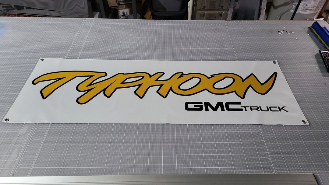 GMC, Typhoon, GOLD, Custom, Banner, With, Grommets, Pas, Turbo, V6 ...