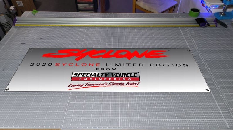 GMC Syclone Silver 2 Custom Banner With Grommets Pas Turbo V6 Truck Suv ...