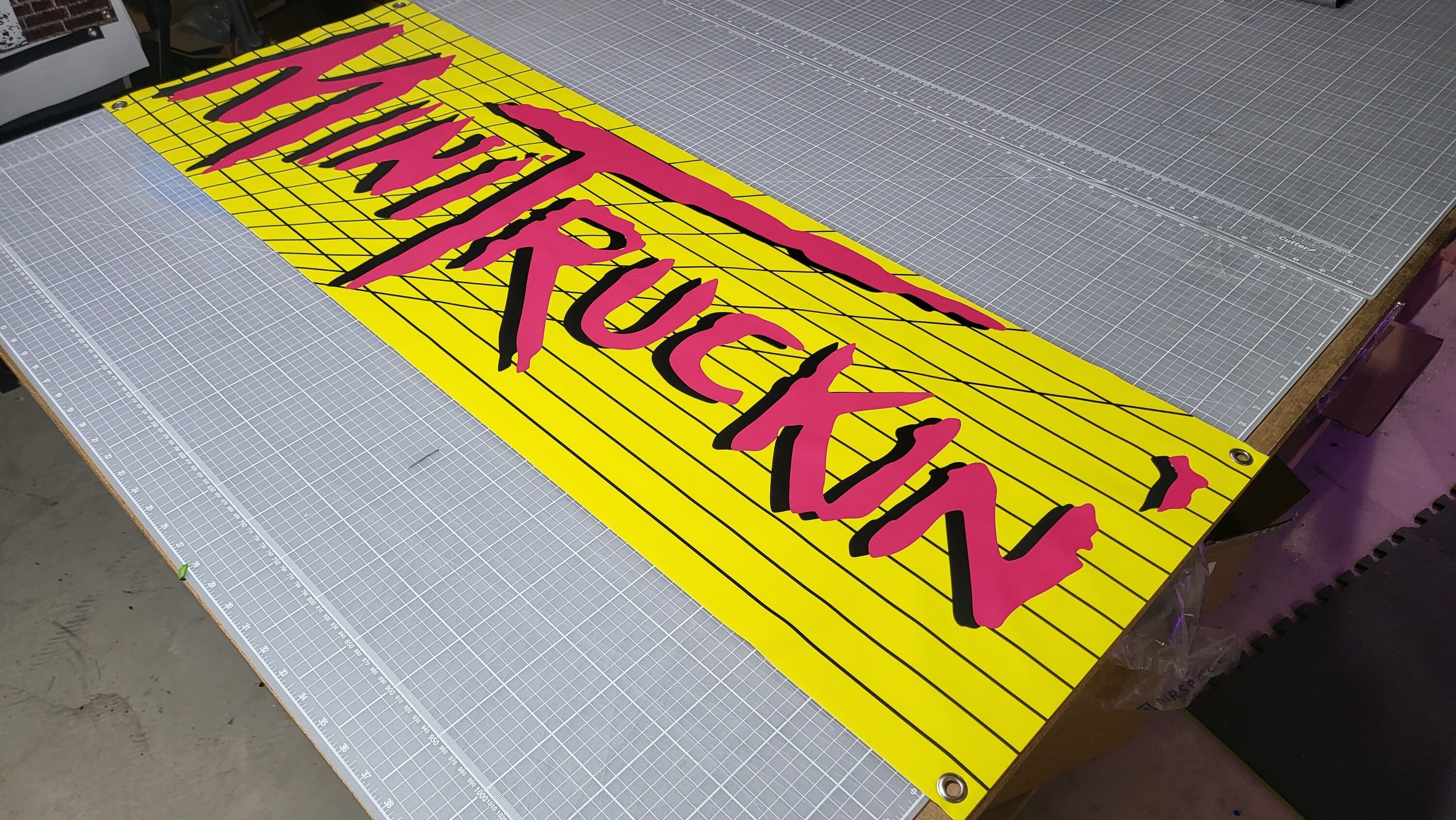 Minitruckin, Retro 1, Custom, Hanging, Banner, With, Grommets, Truck ...