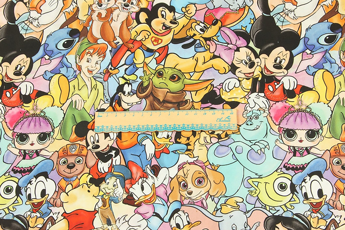 Disney Fabric 100 Cotton Fabric Soft Cotton Fabric For Face Etsy