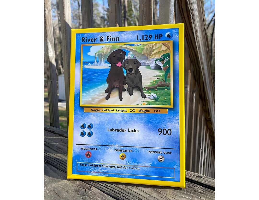 Custom Pokemon Card, Custom Metal Pokemon Cards, Pet as Pokemon ...