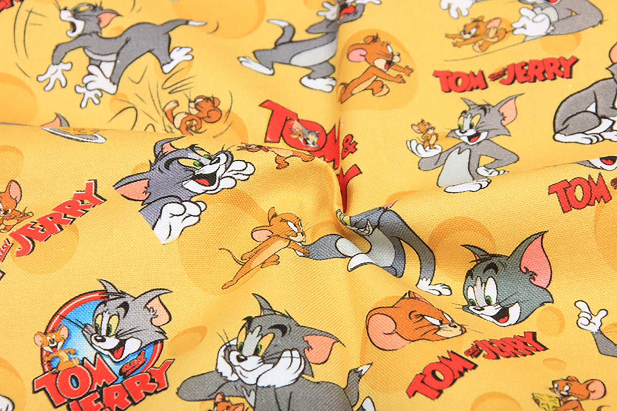 Tom and Jerry Fabric Chesse Pattern Fabric 100% Cotton | Etsy