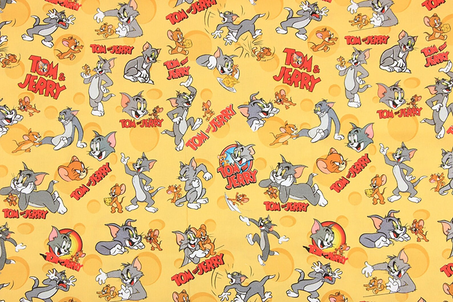 Tom and Jerry Fabric Chesse Pattern Fabric 100% Cotton | Etsy
