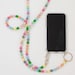 Pastel & Primary Bead Long Crossbody Phone Strap Cell Phone Chain Jewel ...