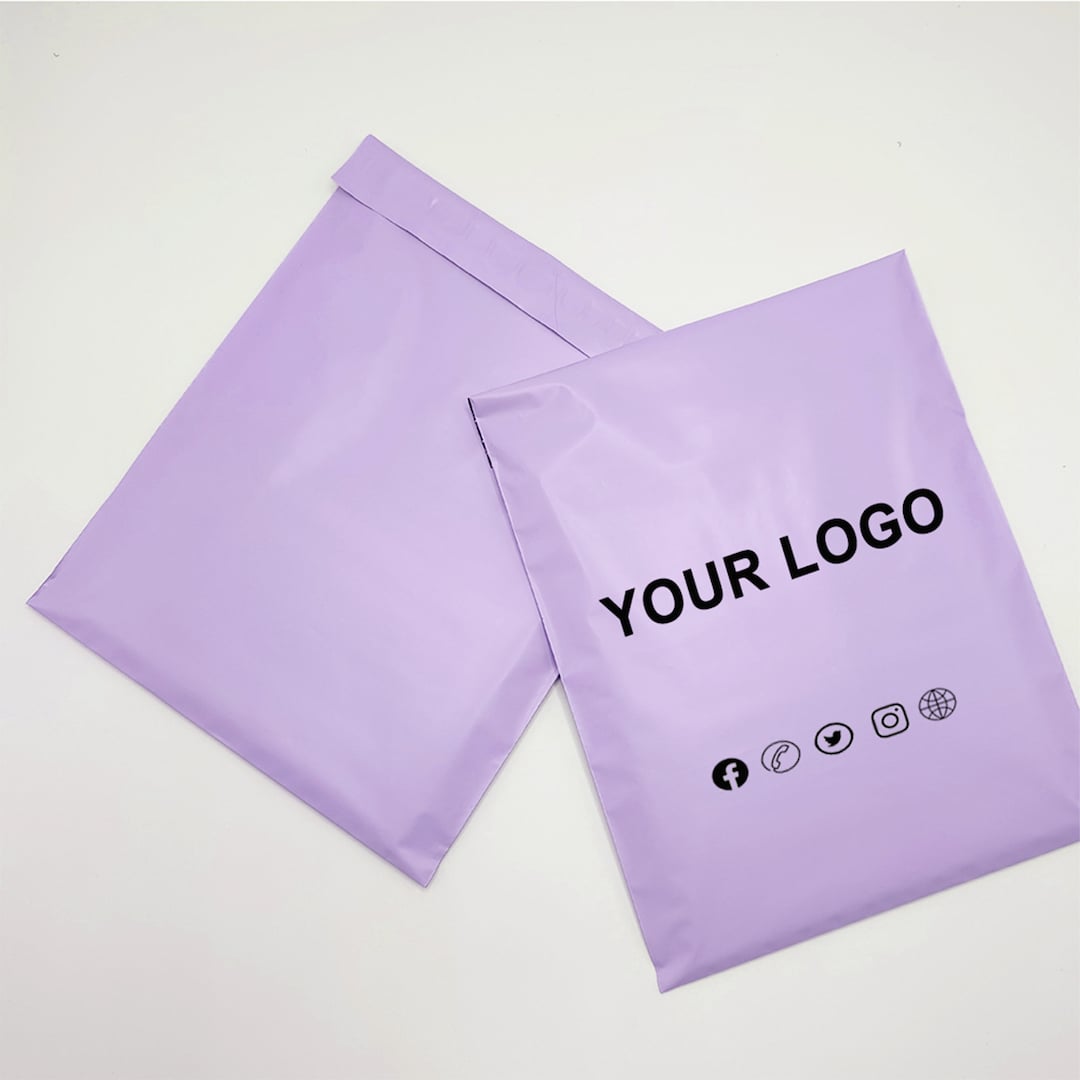Lavender Custom Mailing Bags,custom Your Design Self Seal Mailing Bag ...