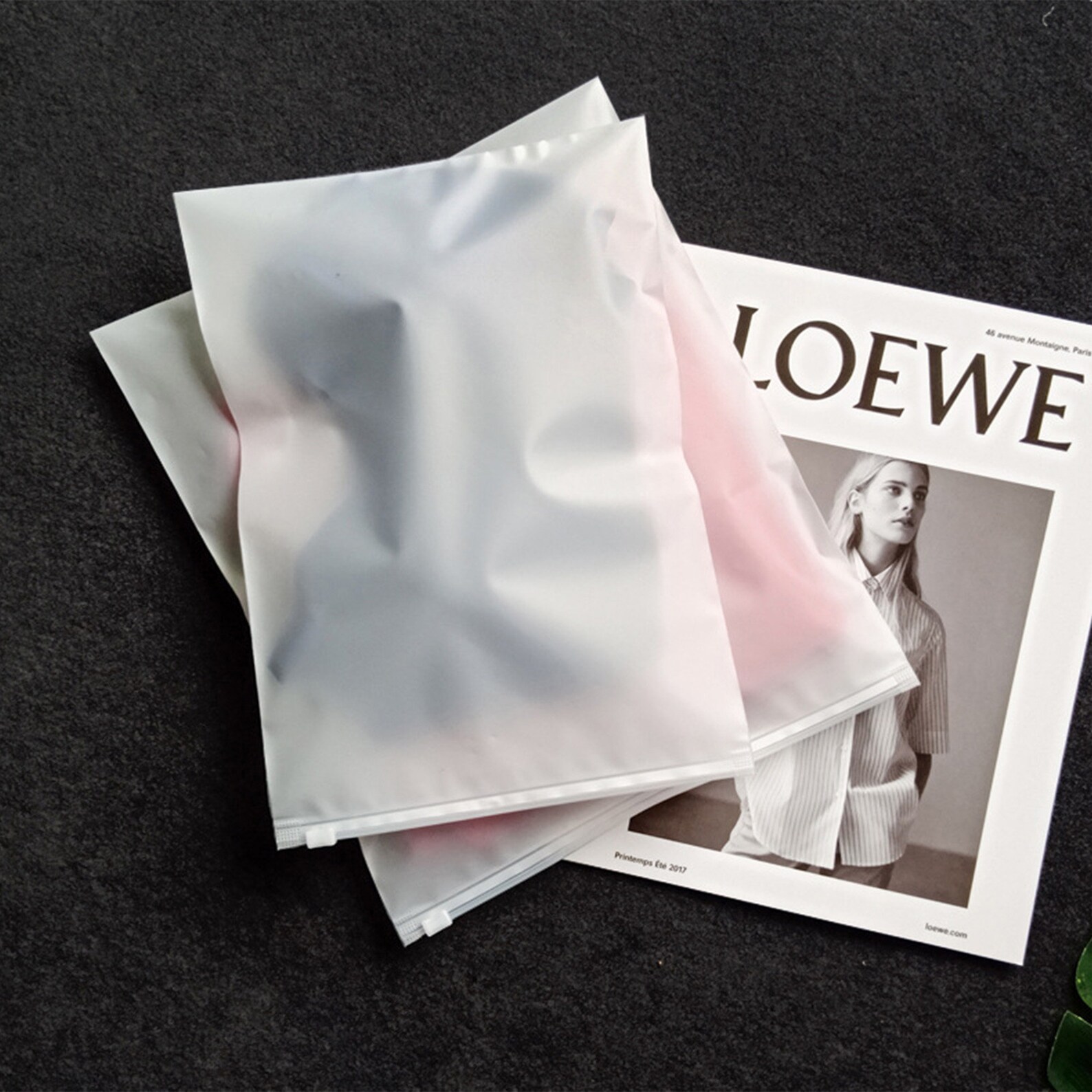 Custom Frosted Zip Seal Ziplock Plastic Bags For Clothing Etsy Uk