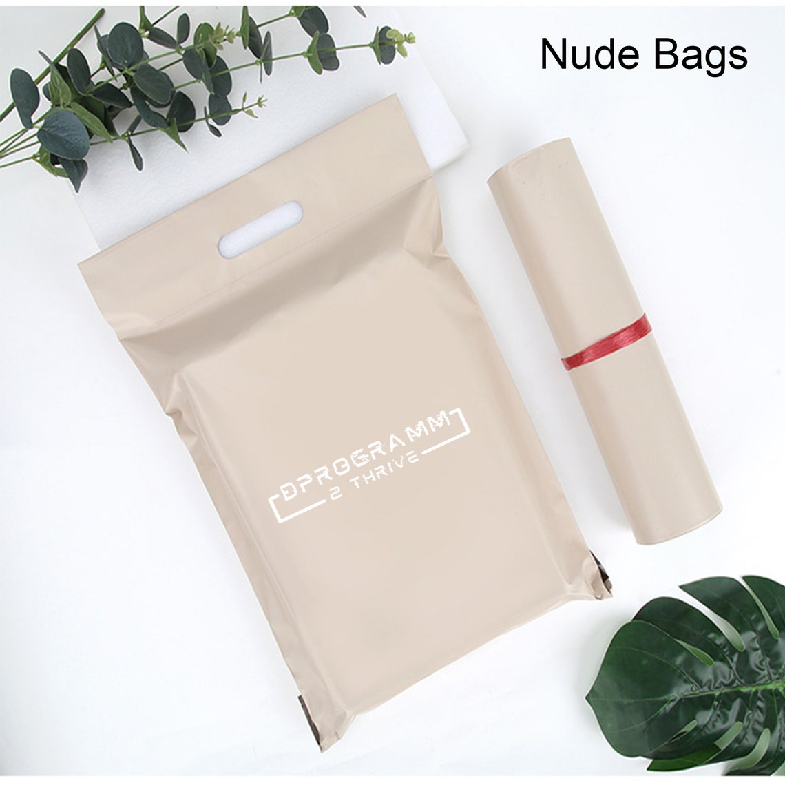 50pcs Custom Poly Mailers With Handle, Custom Handle Shipping Bag With ...