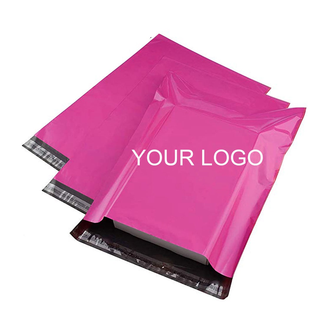 Custom logo Hot Pink Poly Mailers Shipping bags Postal Bags | Etsy