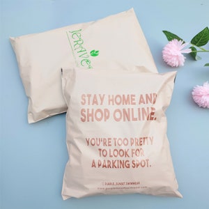 Beige Shipping Bags With Logo,custom Your Design Self Seal Mailing Bags ...