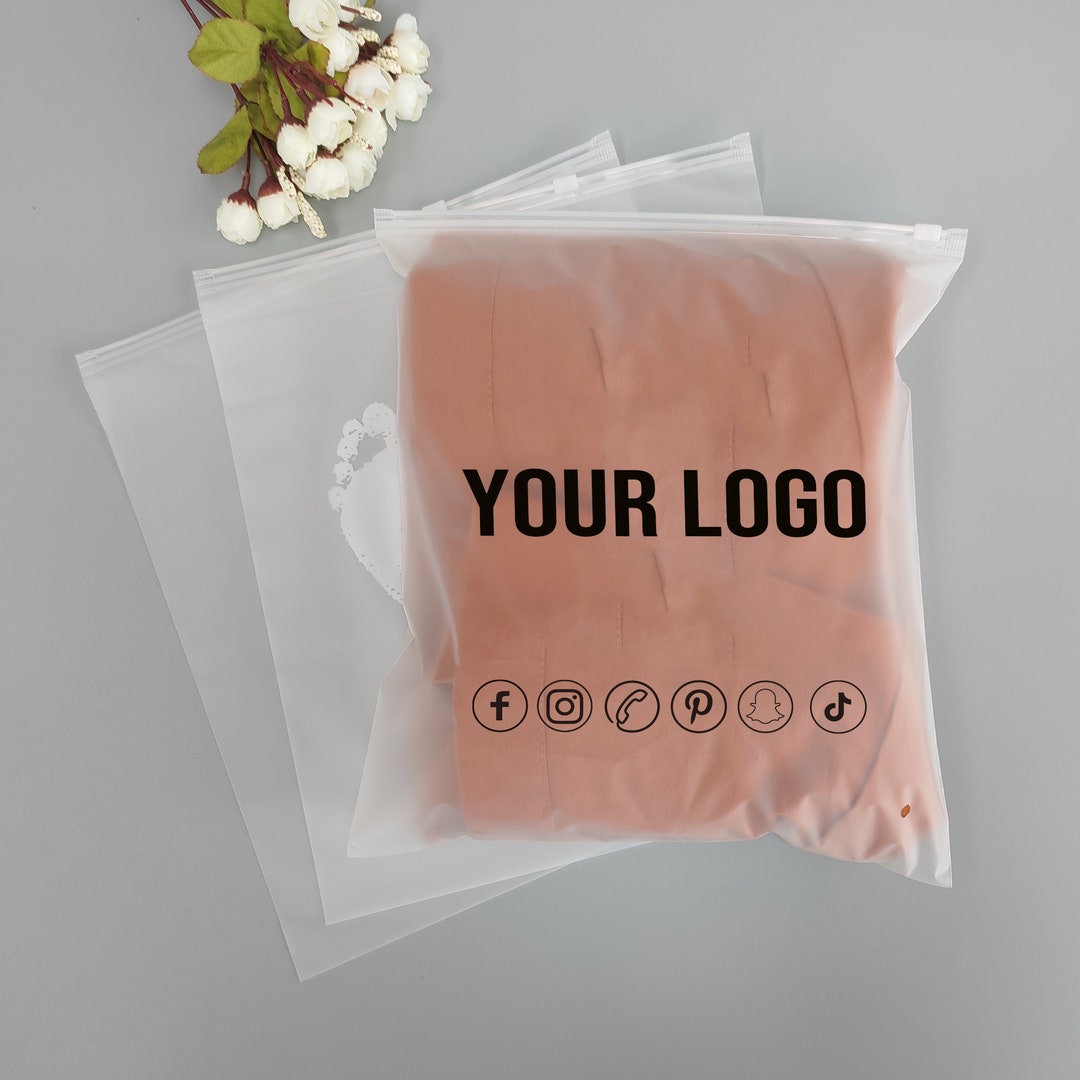 Custom Matte Zipper Bags With Logo Printed,packing Bags for Clothing ...