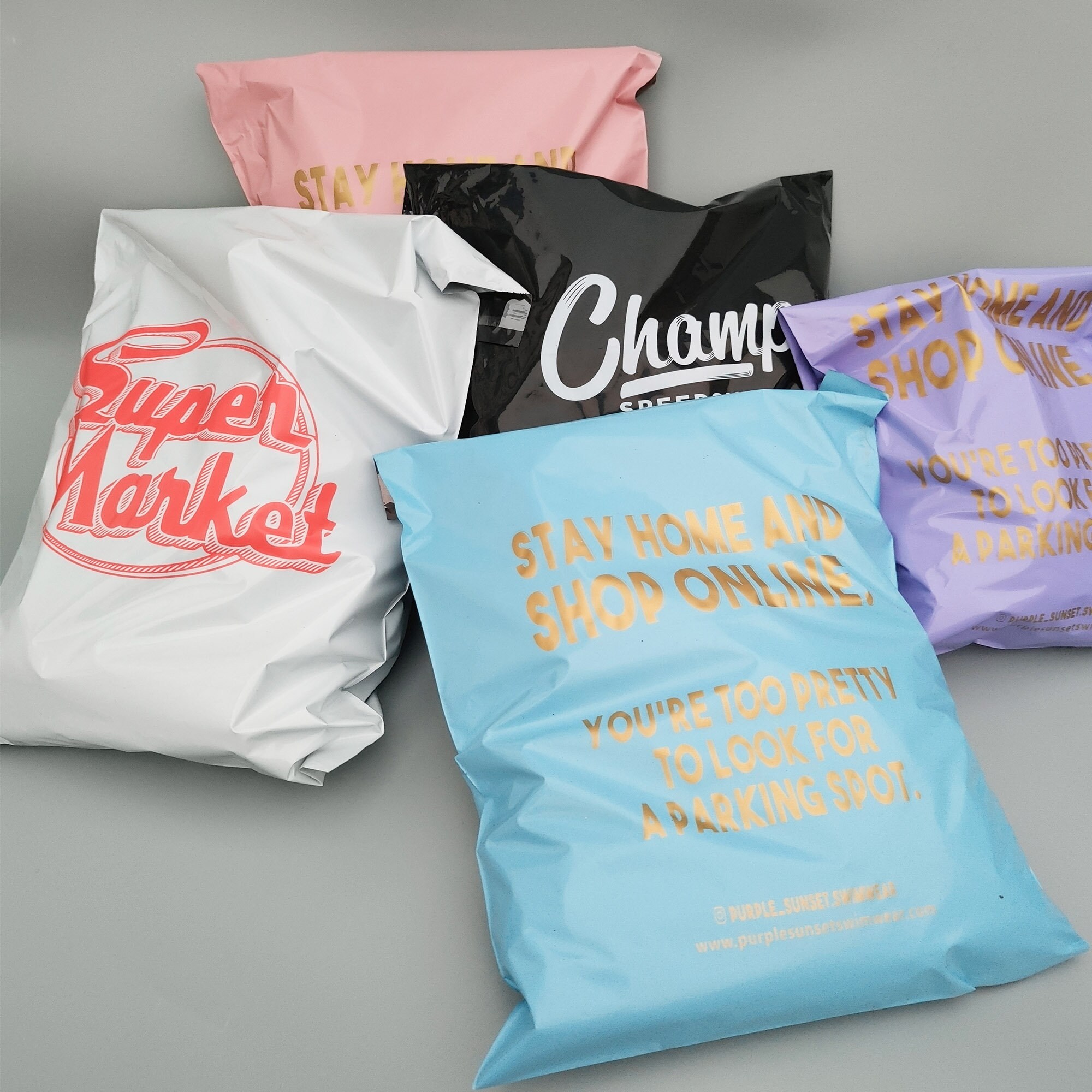 Pink Poly Mailers Shipping Bags,custom Your Design Self Seal Mailing ...