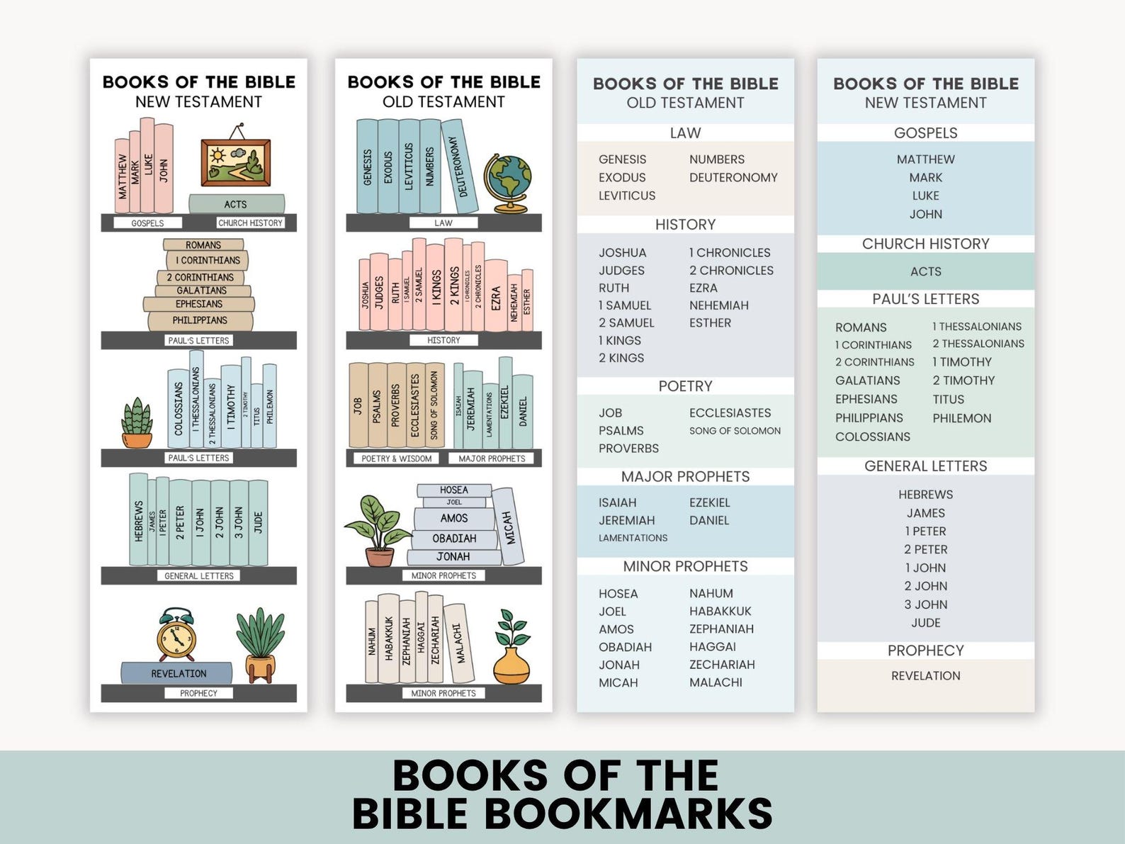 Books of the Bible Printable Bookmarks | Bible Study Bookmarks | Old ...