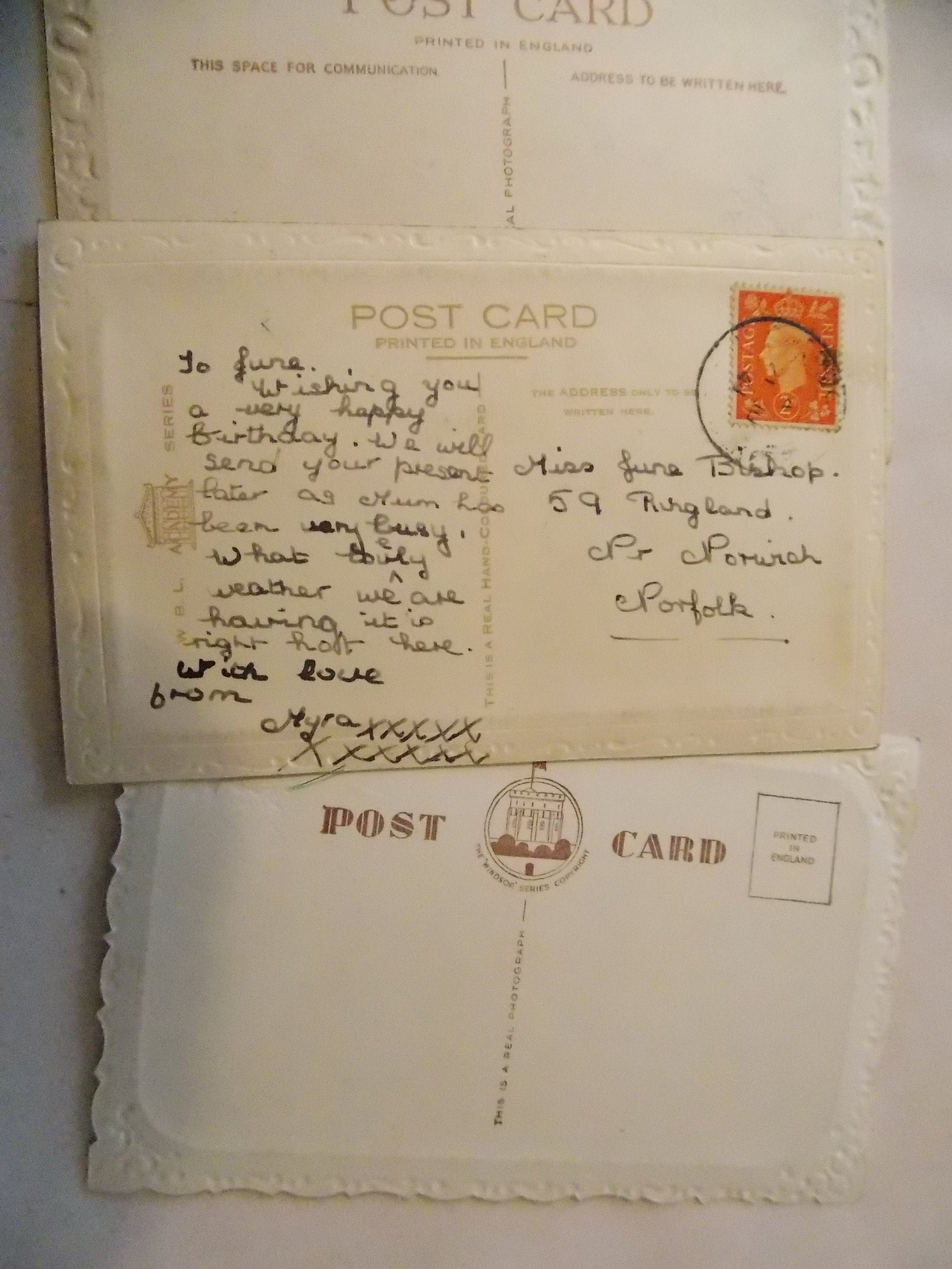 Vintage Birthday Postcards 1940's - Etsy