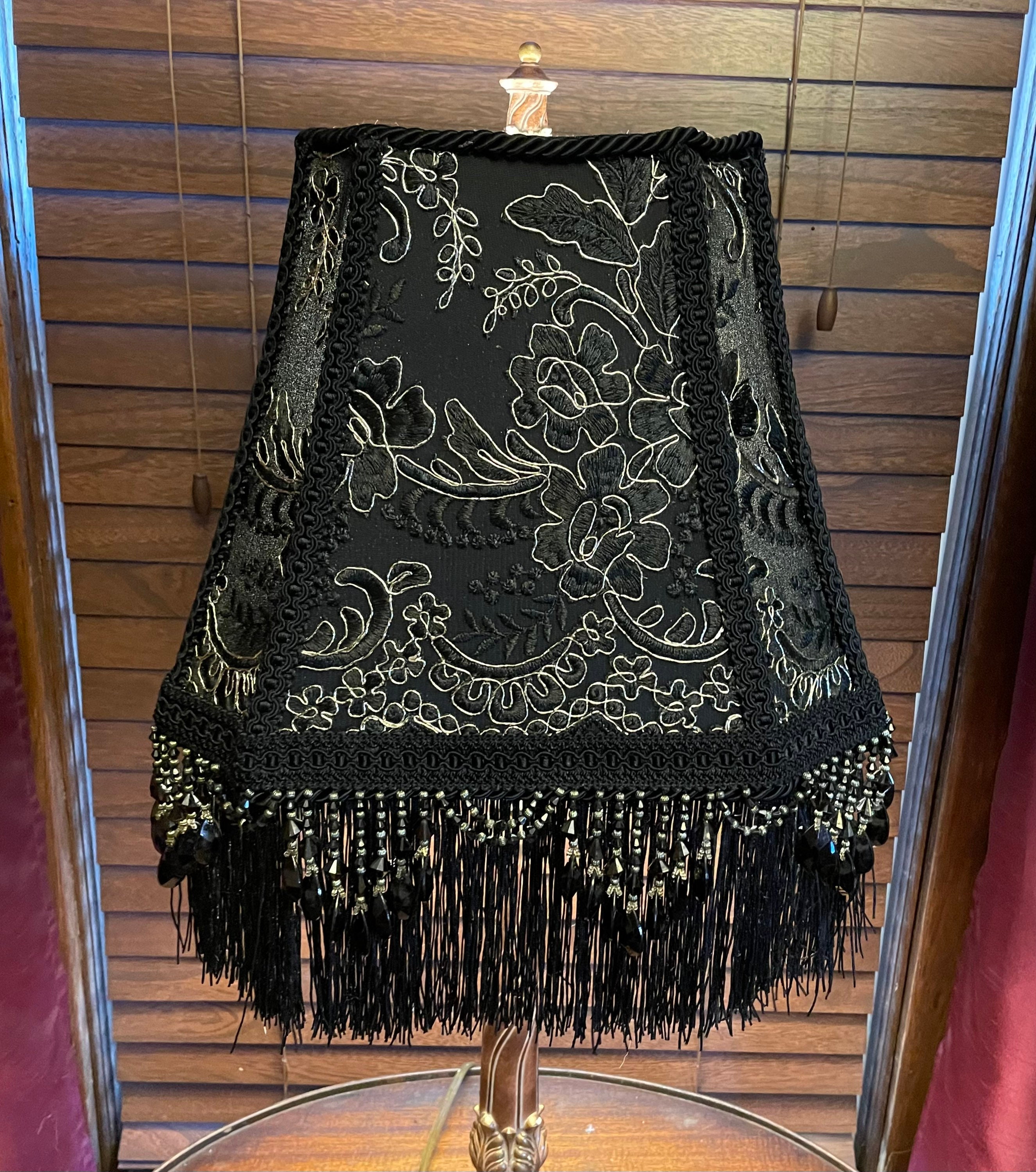 Black W Black Overlay and Beads - Etsy