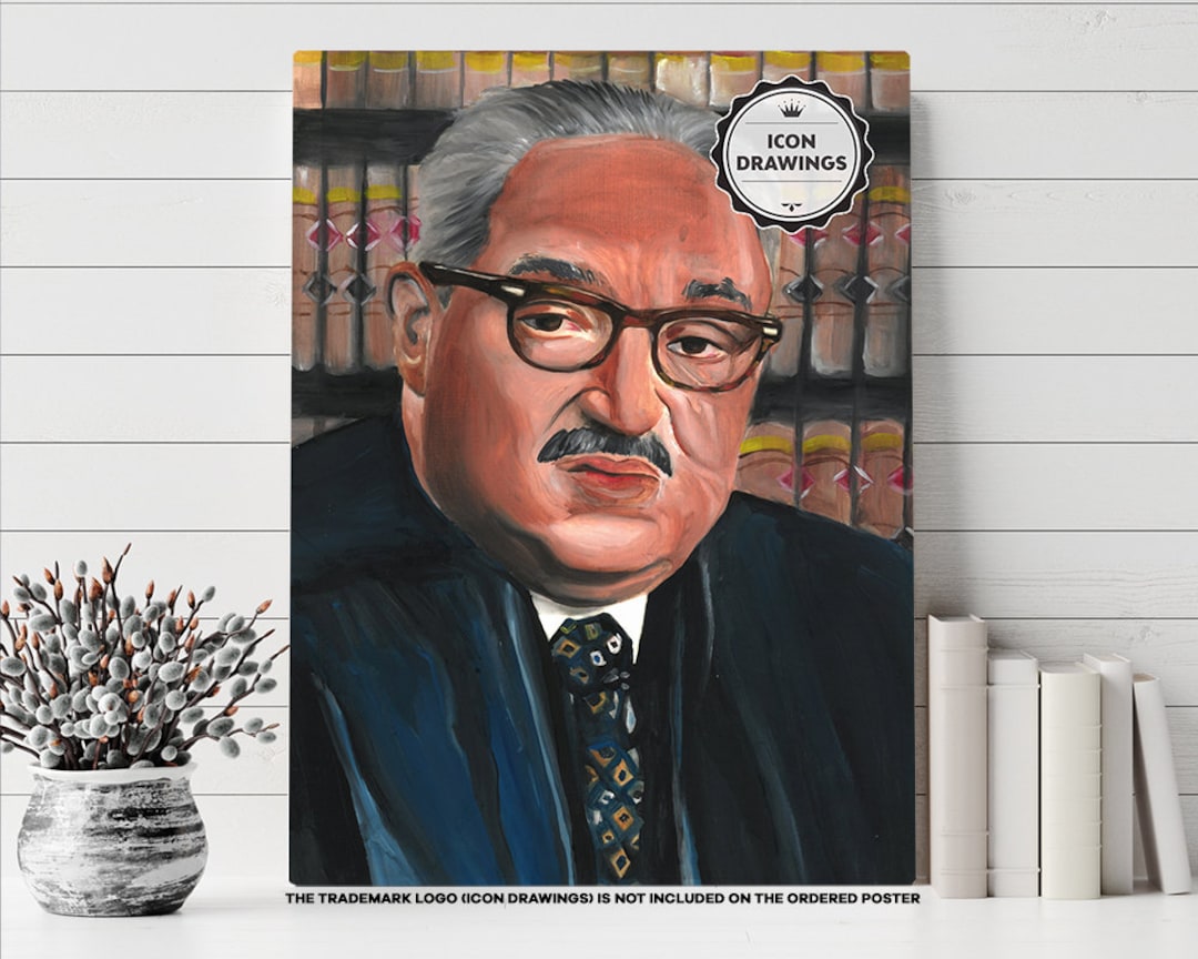 Thurgood Marshall Poster, Supreme Court Justice Print, Drawings ...