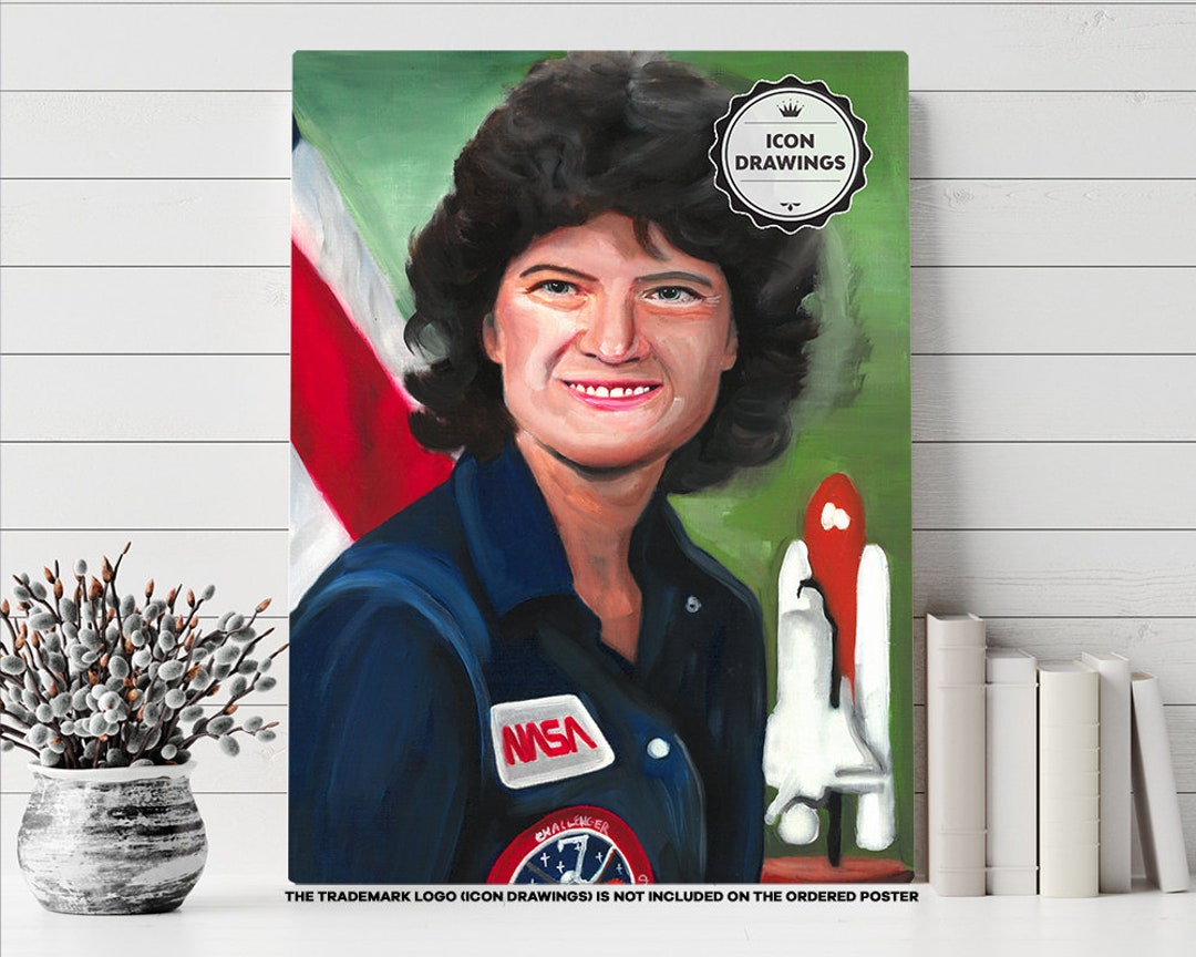 Sally Ride Poster, Feminist Wall Art, Astronaut Print, Women in Science ...