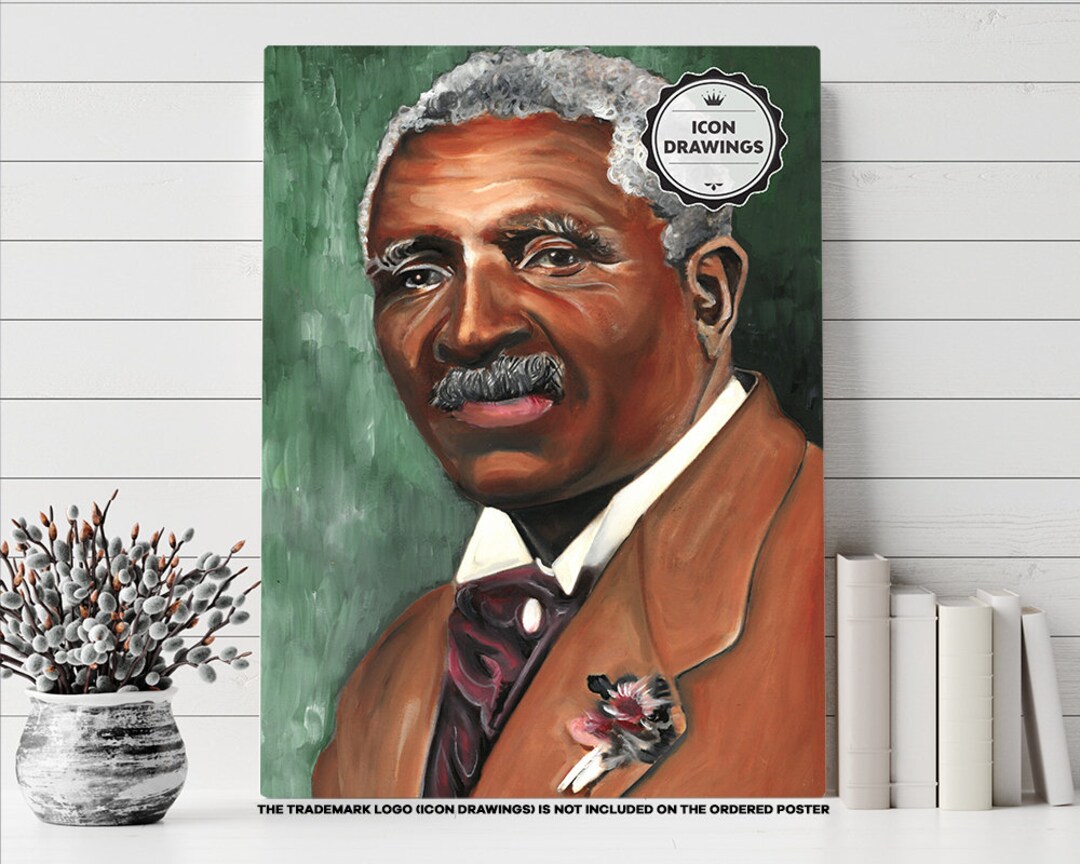 George Washington Carver Poster, Science Art Print, Chemistry Teacher ...