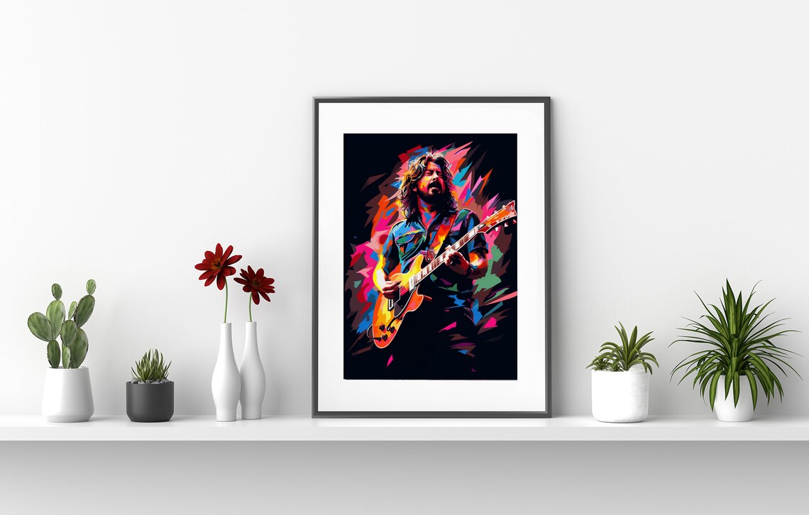 Dave Grohl-inspired A4 Art Print, Self-print, Rock Legend Tribute Decor ...