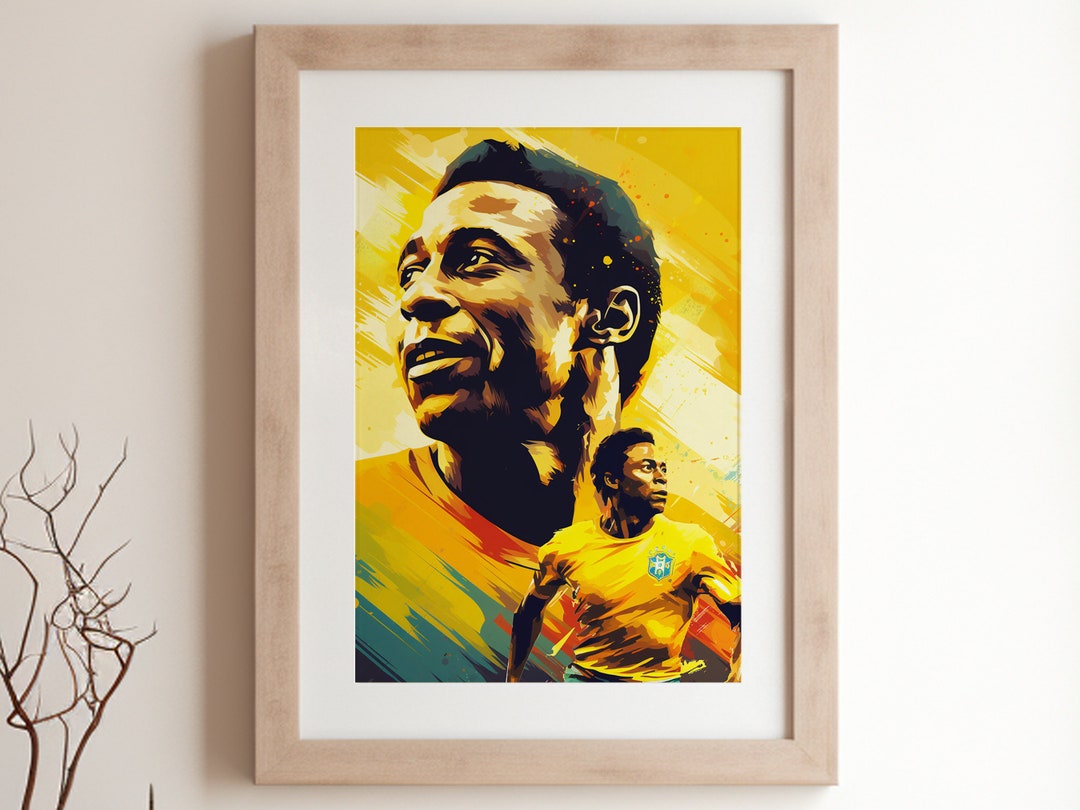 Pele: Soccer Legend A4 Digital Art Print - A Tribute to the King of ...