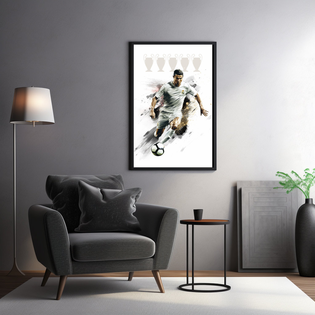 Cristiano Ronaldo CR7 A4 Watercolour Print - Champions League Icon ...