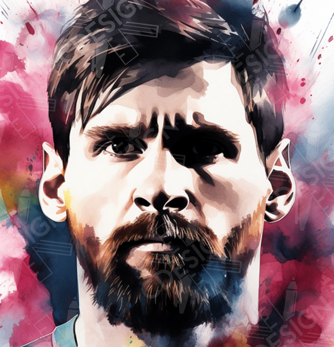 Lionel Messi A4 Watercolour Print - the Football Legend Artistic ...