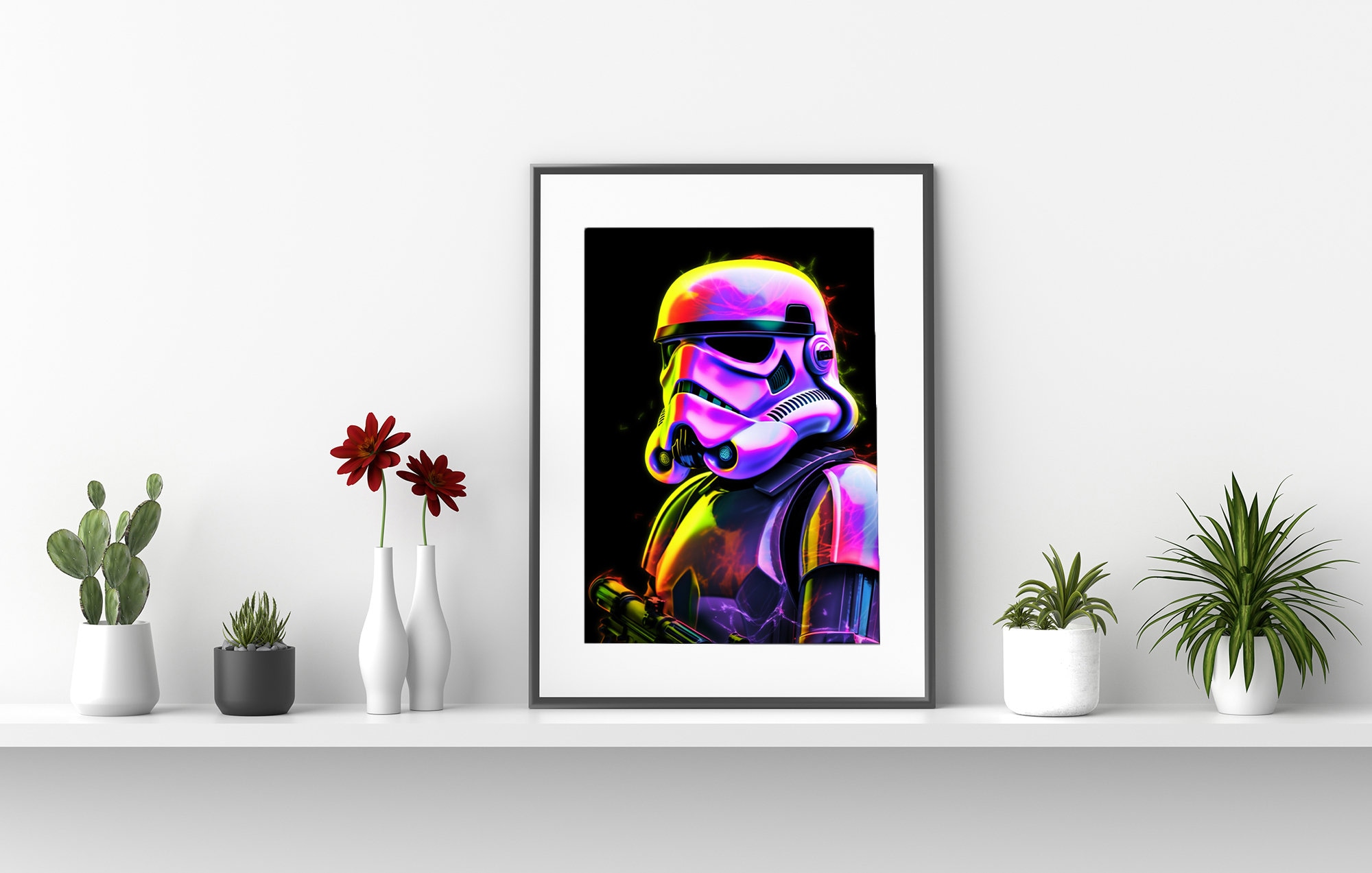 Bold Neon A4 Stormtrooper Digital Art Print Instant Download Star Wars ...