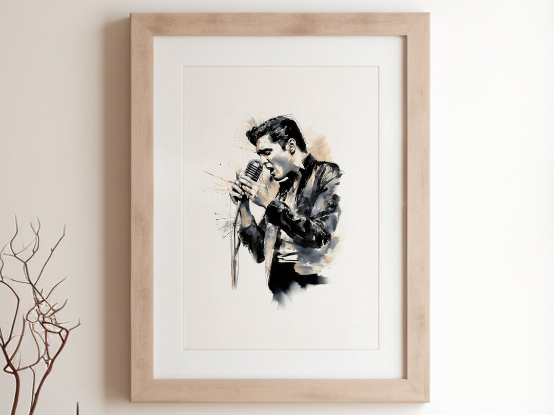 Elvis Presley A4 Watercolour Print - Tribute to the King of Rock 'n ...